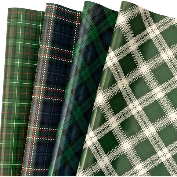 Holiday | Timeless Tartan Plaid Wrapping Paper Set 12 Sheets For ...